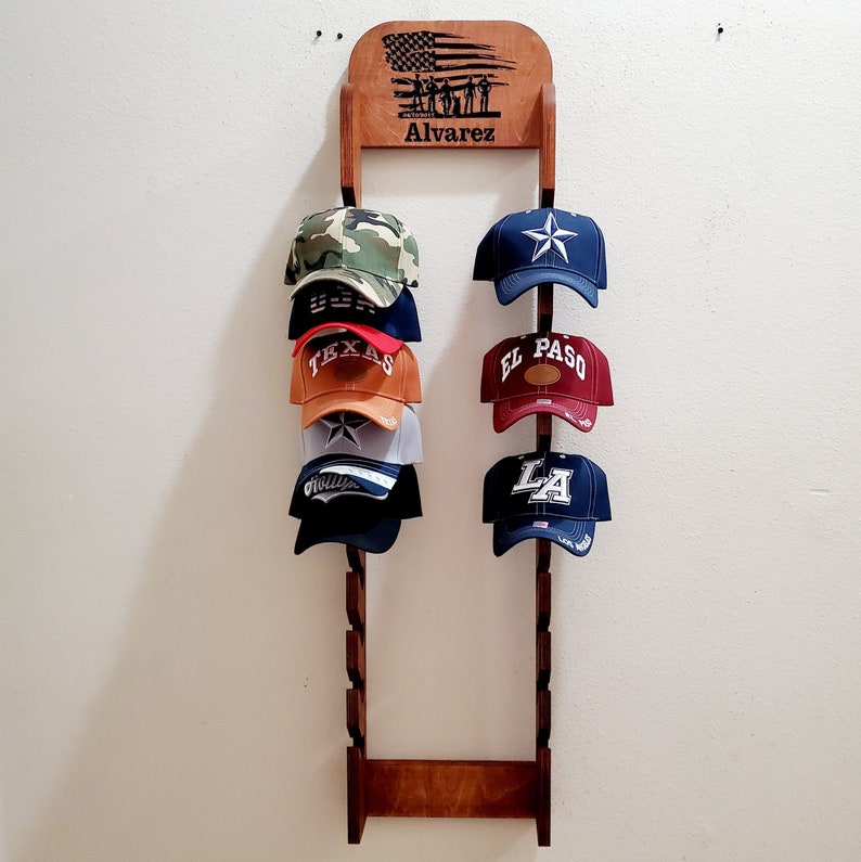 Custom Cap Rack for 20 Caps Hat Rack Carved Cap Rack - Etsy