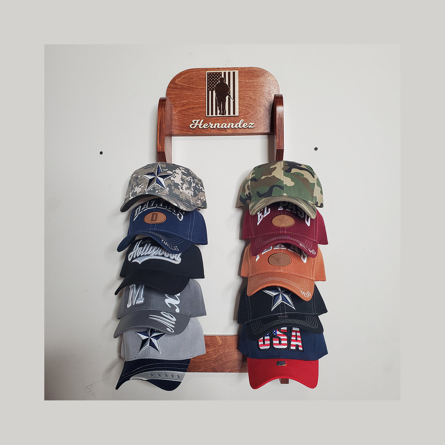 Cap Rack for 10 Caps Hat Rack Custom Cap Rack Cap Rack - Etsy