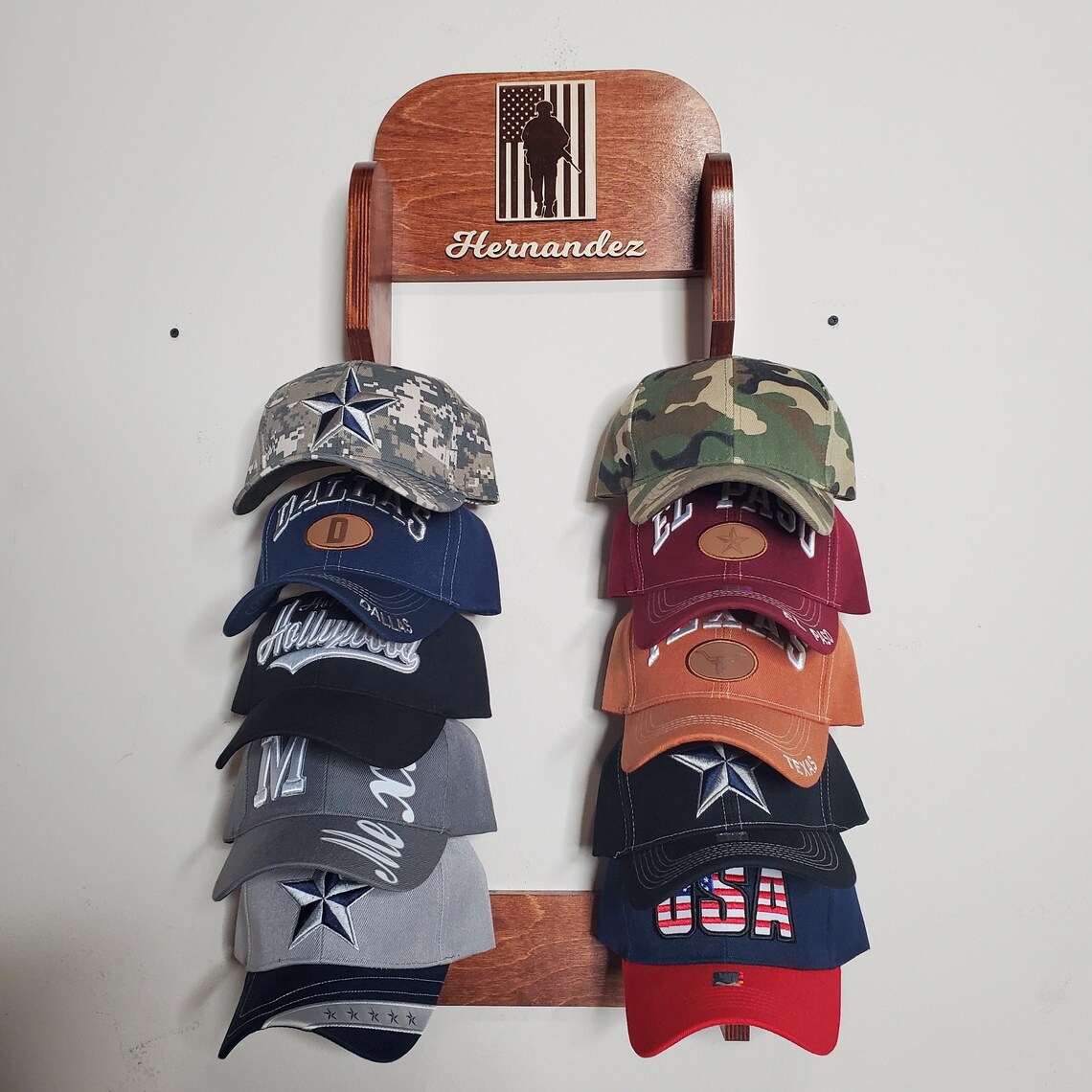 Cap Rack for 10 Caps Hat Rack Custom Cap Rack Cap Rack - Etsy