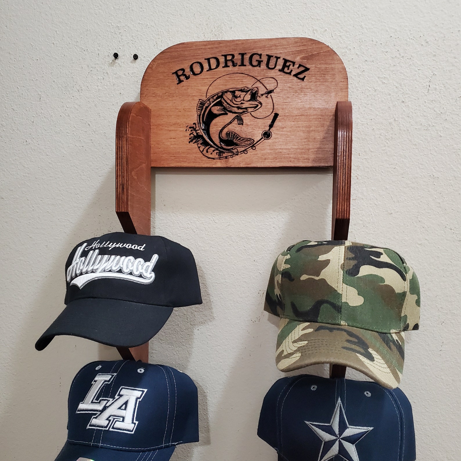 Custom Cap Rack for 20 Caps Hat Rack Carved Cap Rack | Etsy