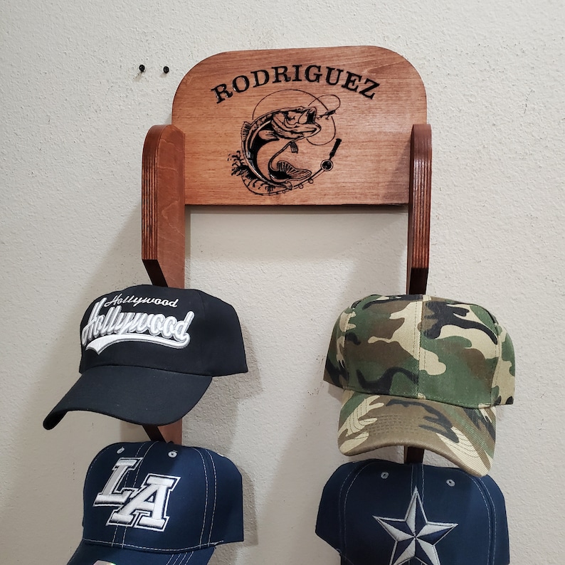 Custom Cap Rack for 20 Caps Hat Rack Carved Cap Rack | Etsy