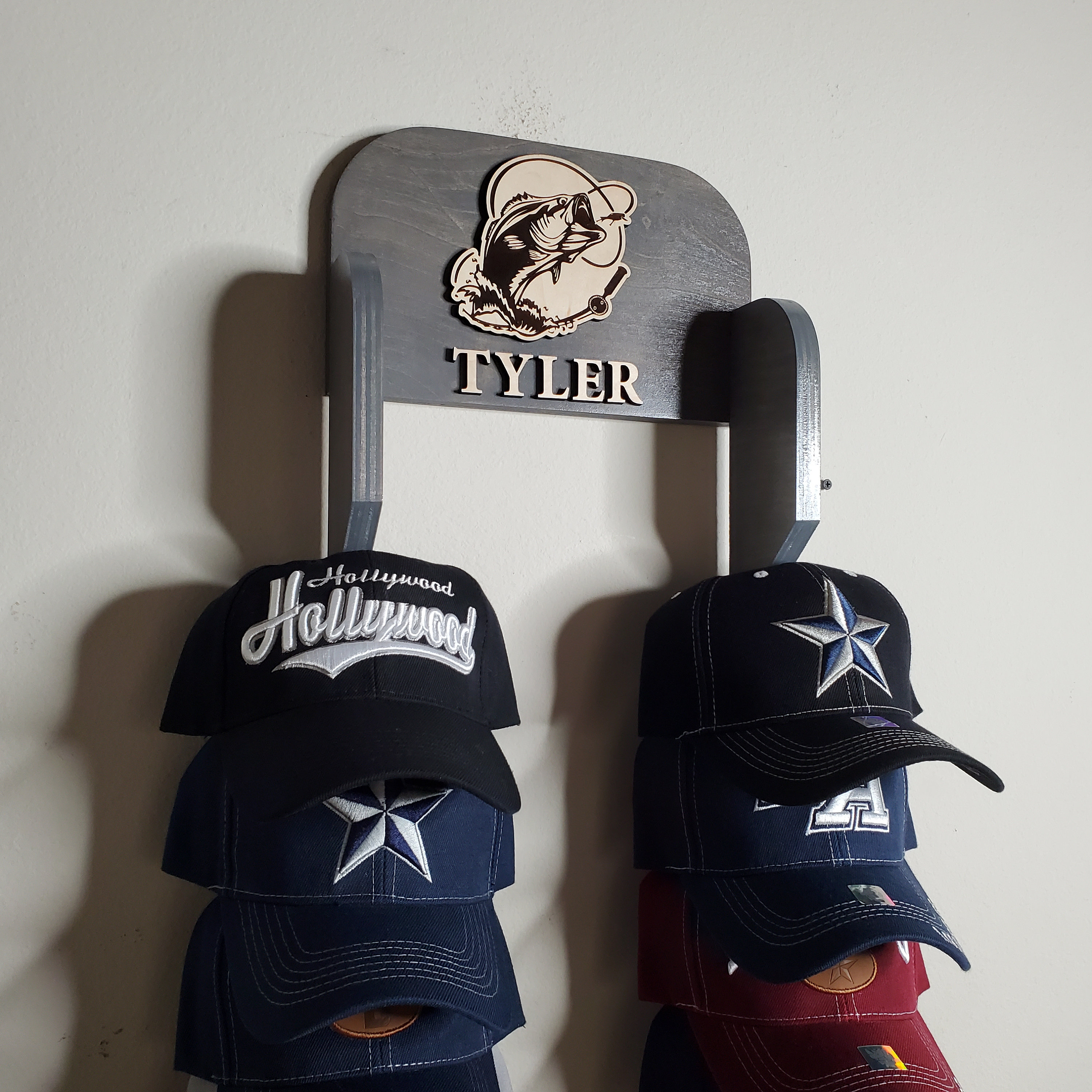 Custom Cap Rack for 20 Caps Hat Rack Carved Cap Rack - Etsy