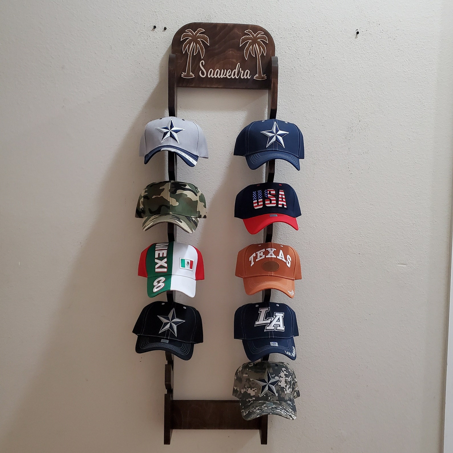 Cap Rack Rack for 20 Caps Custom Cap Rack Cap Rack 3D - Etsy