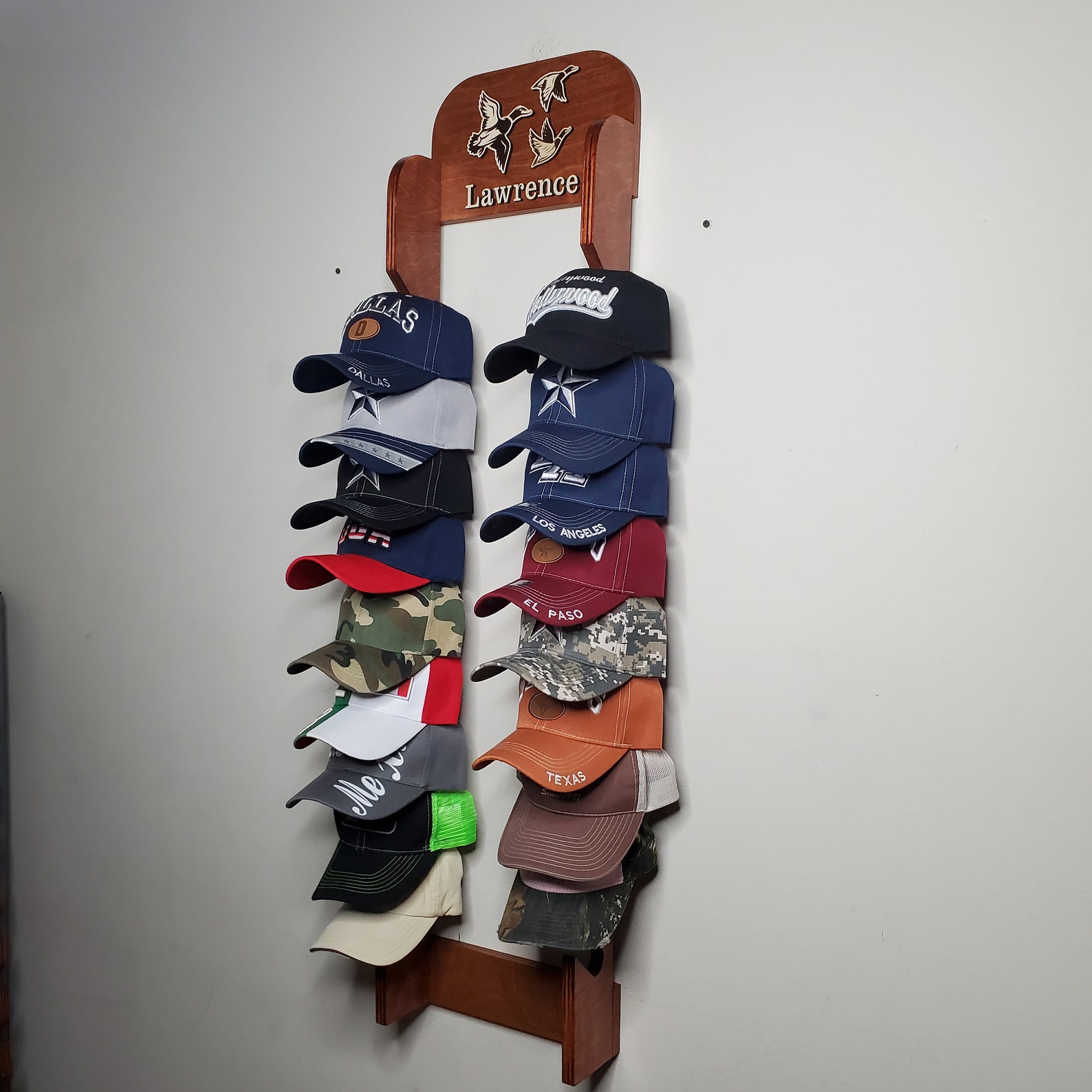 Custom Cap Rack for 20 Caps Hat Rack Carved Cap Rack - Etsy