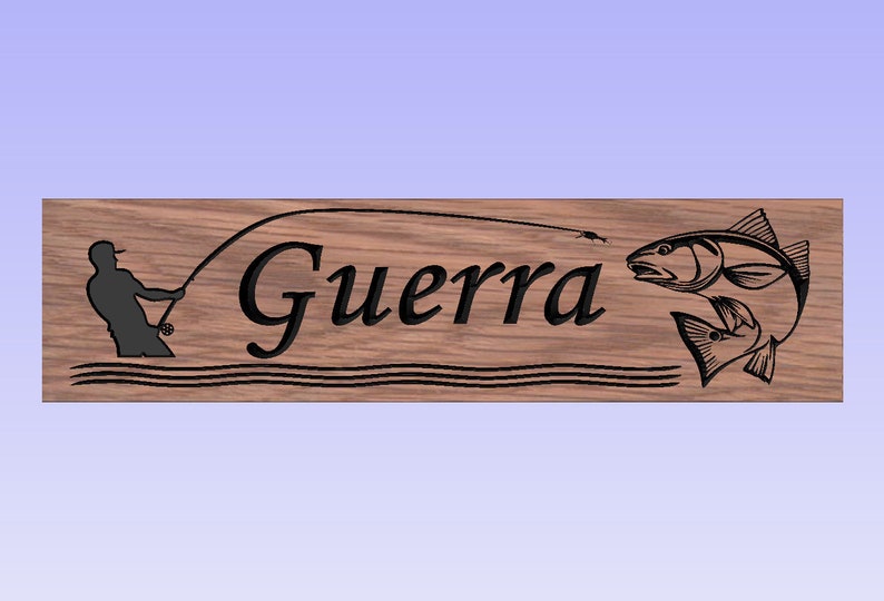 Carved Wood Fishing Rod Rack, Personalized Fishing Pole Holder - Etsy