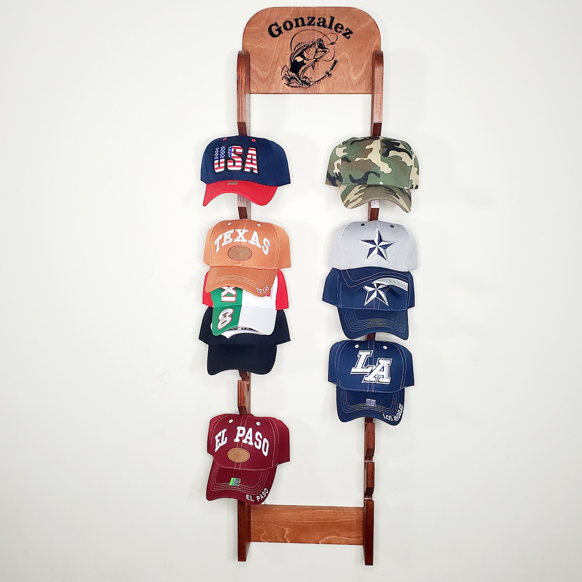 Custom Cap Rack for 20 Caps Hat Rack Carved Cap Rack - Etsy