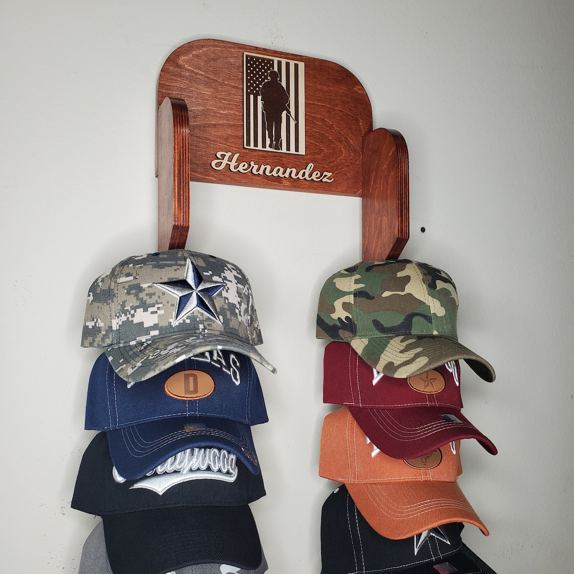 Cap Rack for 10 Caps Hat Rack Custom Cap Rack Cap Rack - Etsy