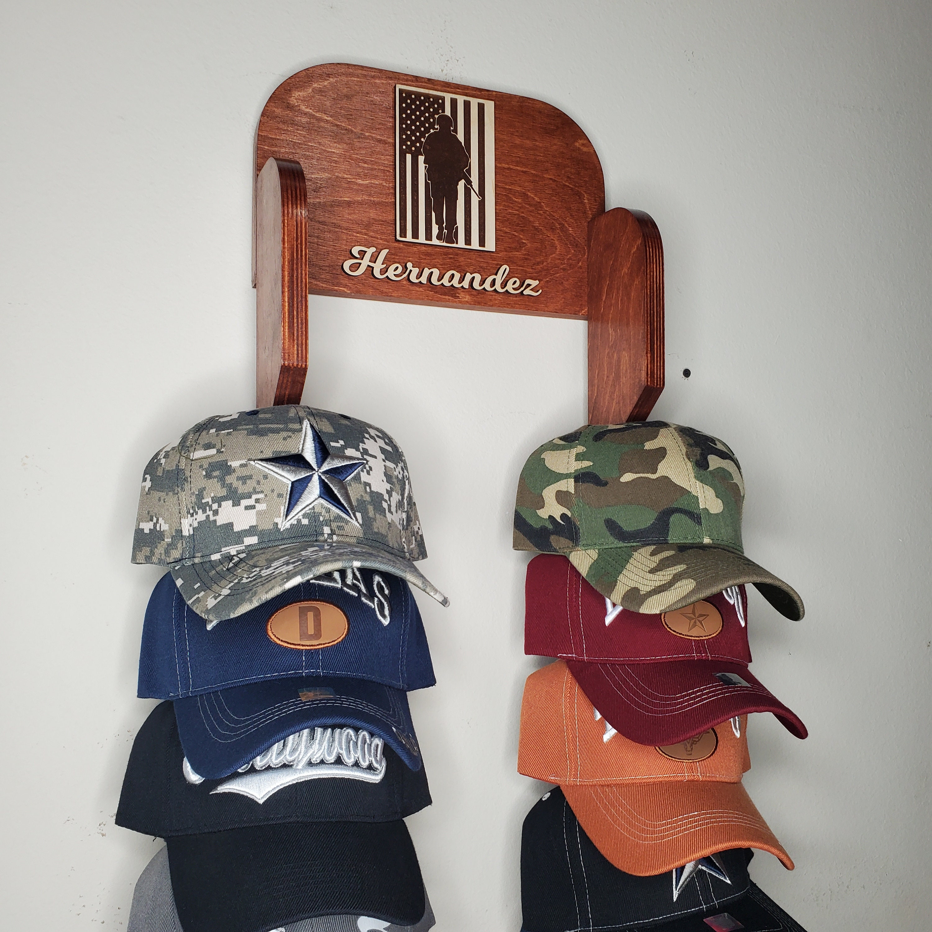 Cap Rack for 10 Caps Hat Rack Custom Cap Rack Cap Rack - Etsy