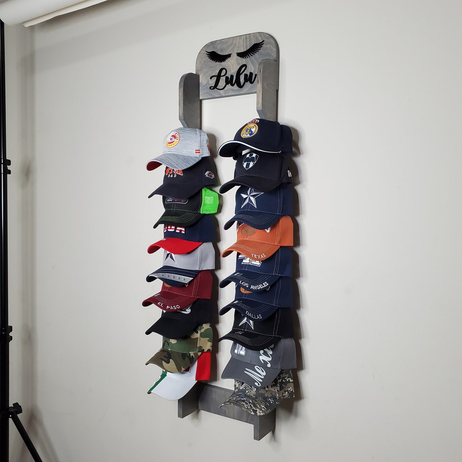 Cap Rack Rack for 20 Caps Custom Cap Rack Cap Rack 3D | Etsy