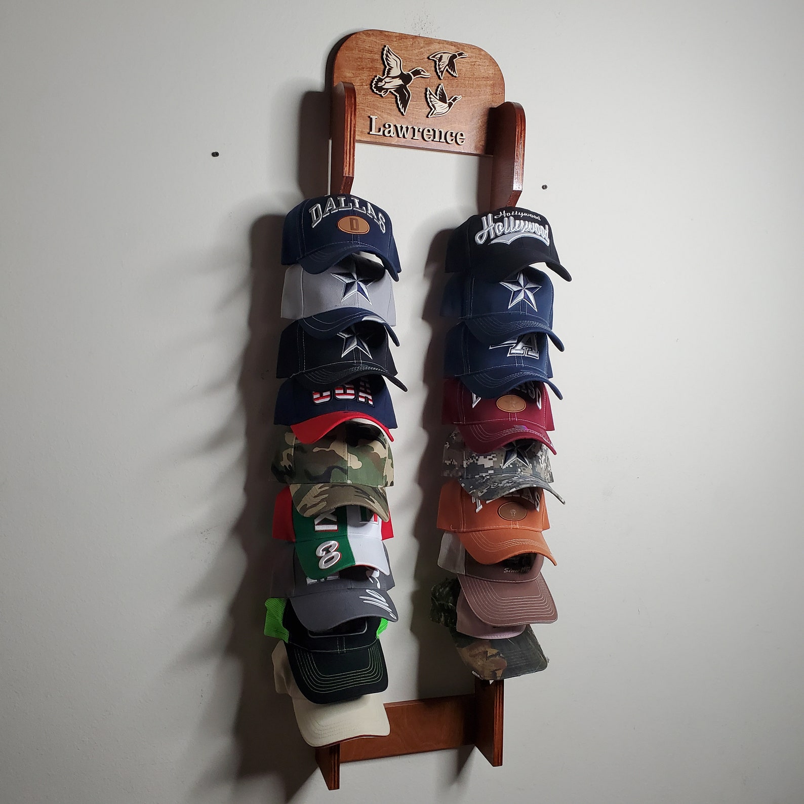 Custom Cap Rack for 20 Caps Hat Rack Carved Cap Rack - Etsy