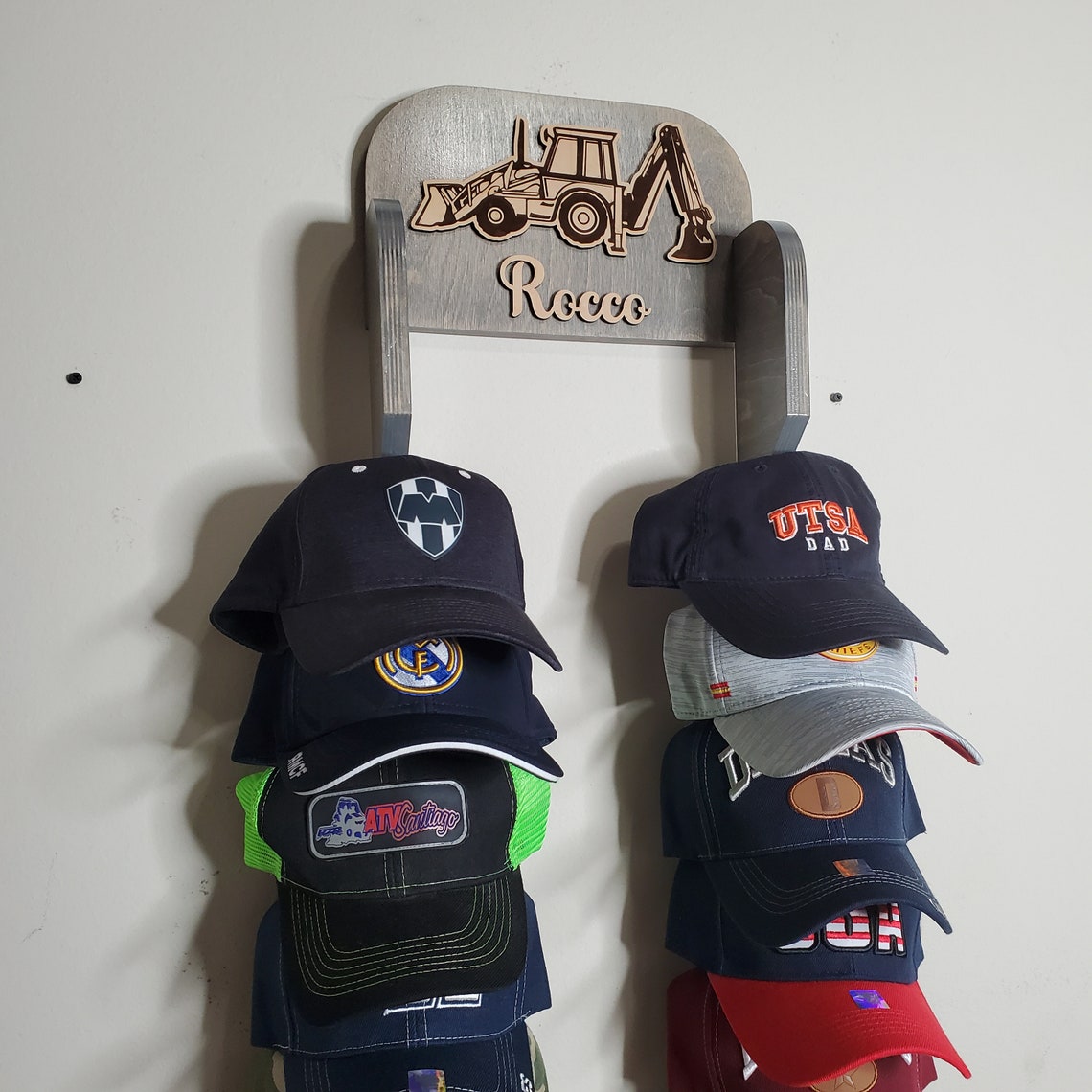 Baseball Cap Rack Rack for 20 Caps Custom Cap Rack Cap - Etsy