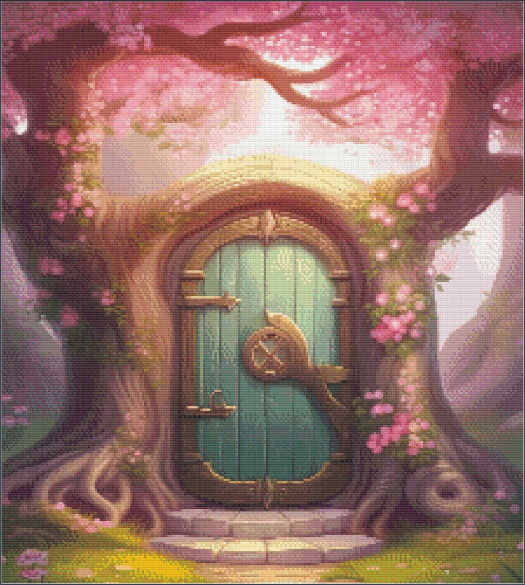 Elven April Door - Cross Stitch Pattern - Etsy