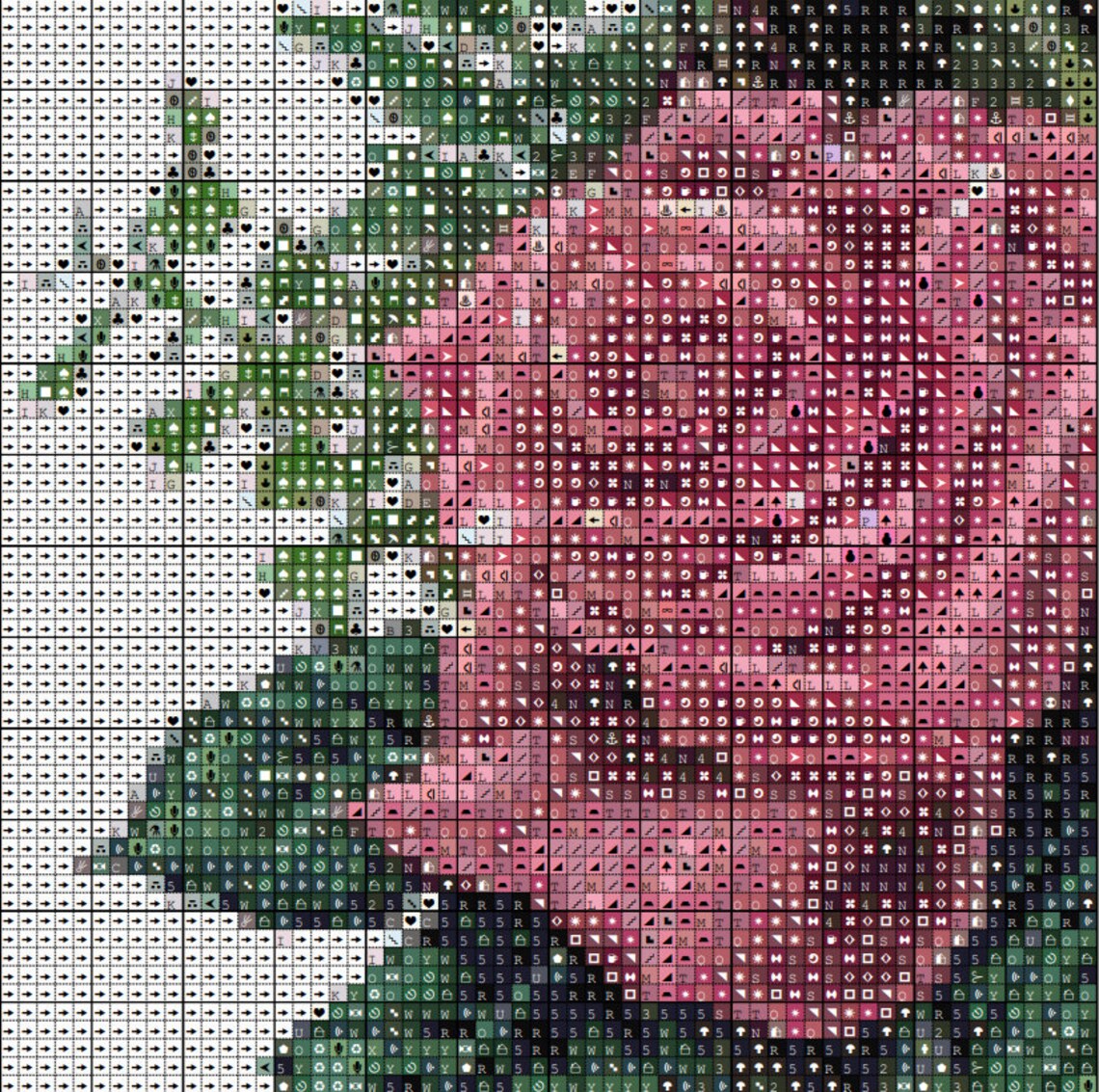 Rhodolite Dragon - Cross Stitch Pattern - Etsy
