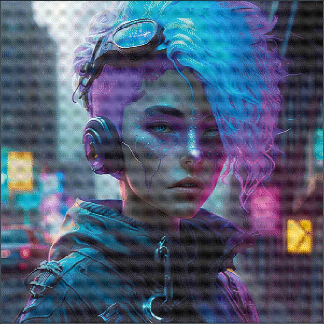 The Cyborg Cross Stitch Pattern - Etsy