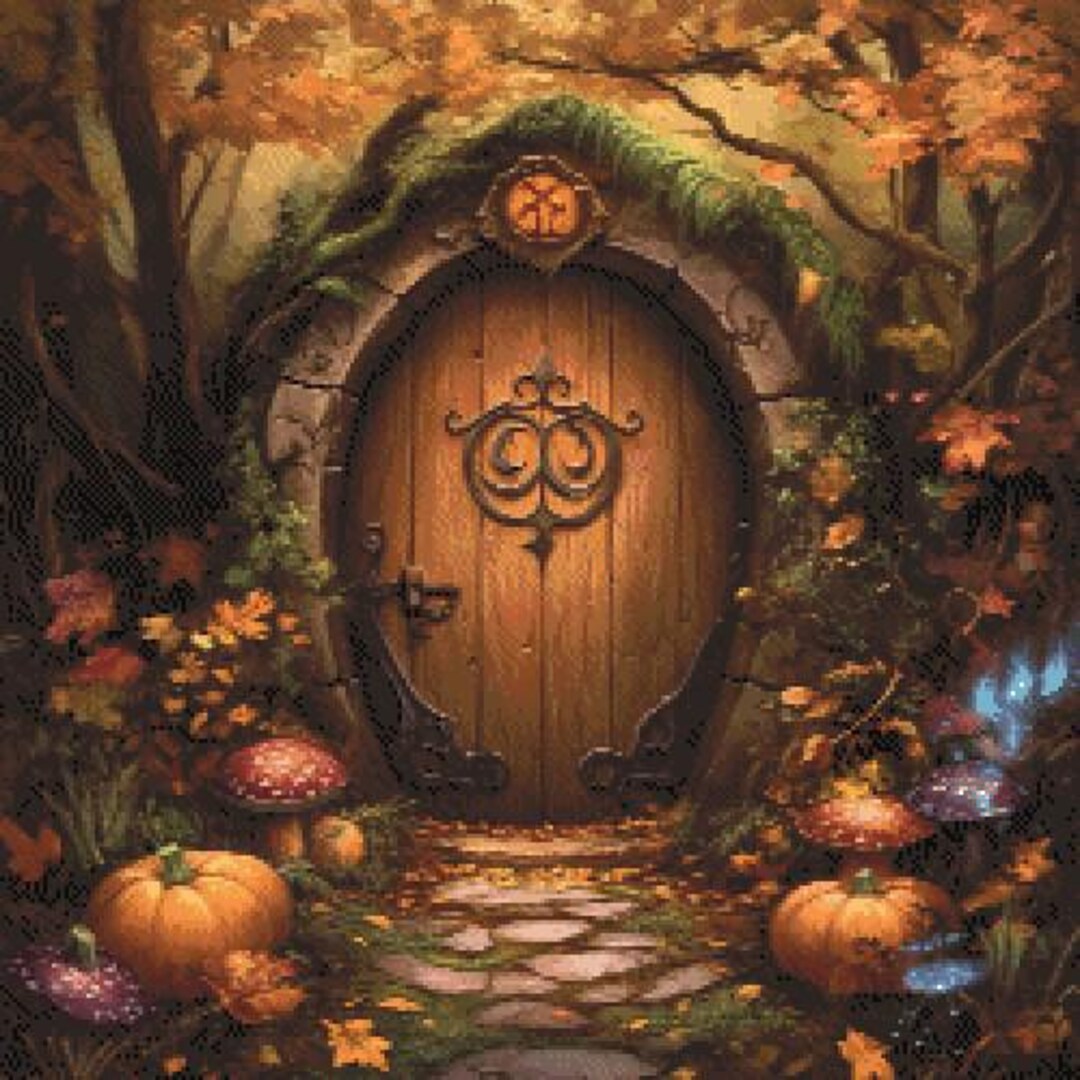 Elven September Door - Cross Stitch Pattern - Etsy