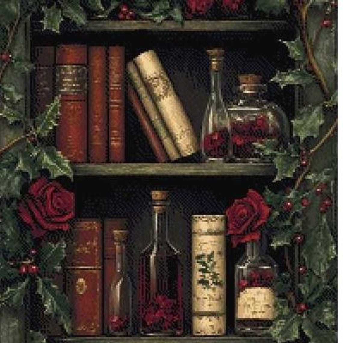Christmas Bookshelf - Cross Stitch Pattern - Etsy