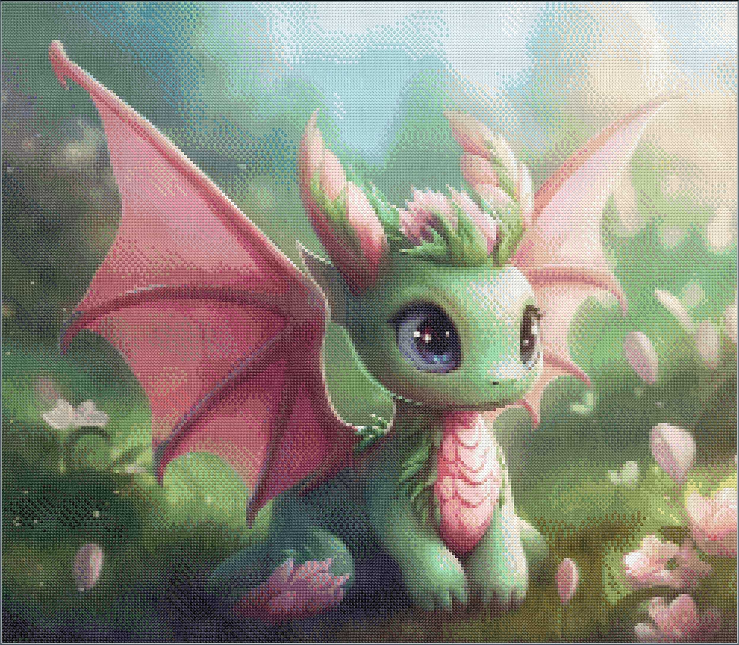 Spring Dragon - Cross Stitch Pattern - Etsy