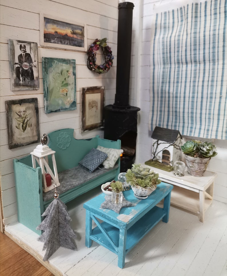 Miniature Coffee Table Living Room 1:12 Scale Doll Table - Etsy