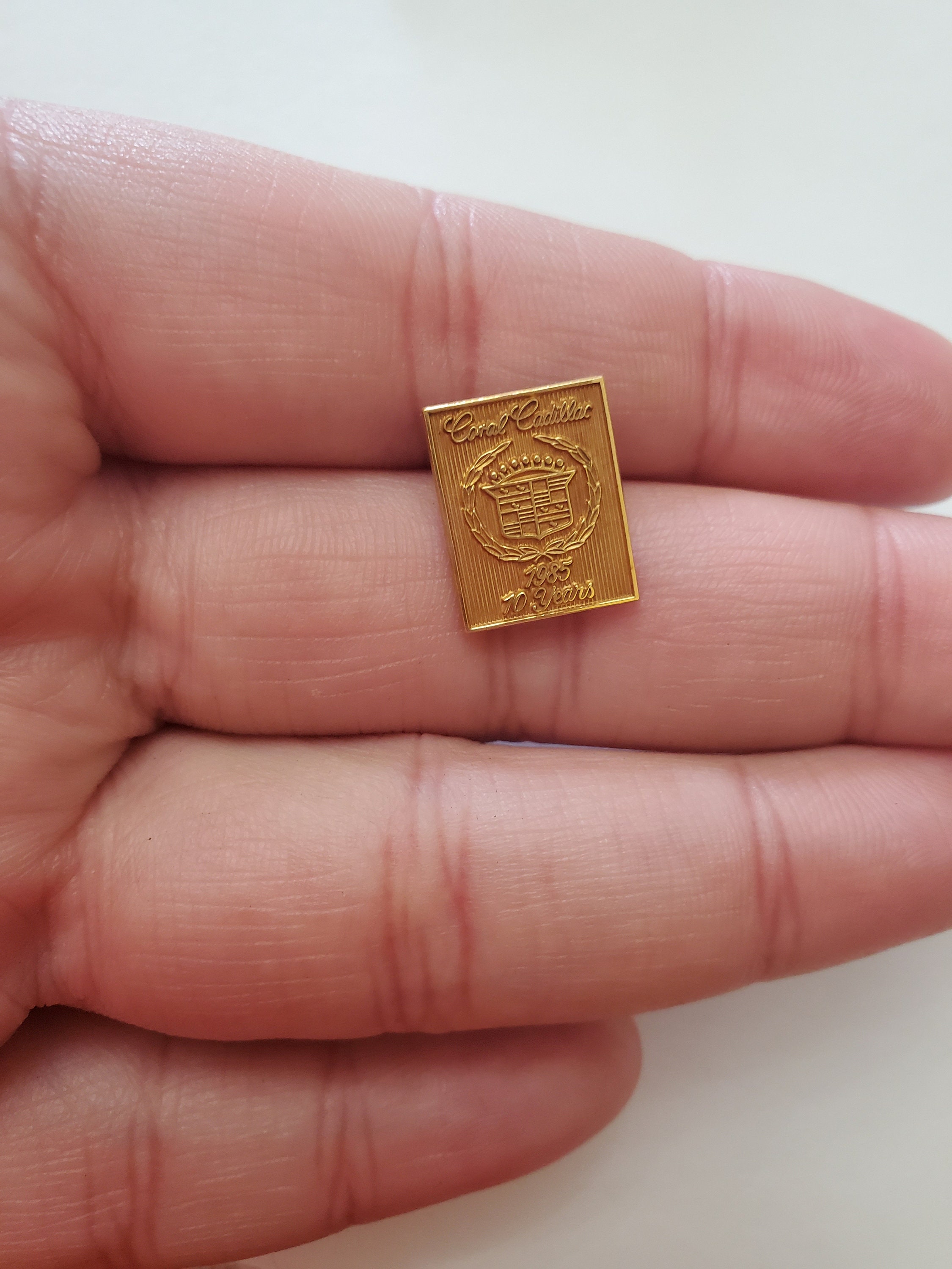 Vintage Cadillac Pin / Coral Cadillac Pin/ Cadillac Celebratory Pin 10 ...