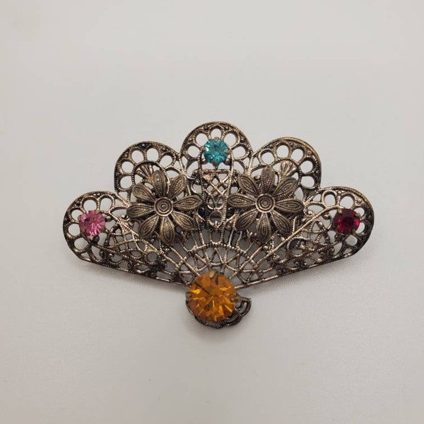 Fan Brooch - Etsy