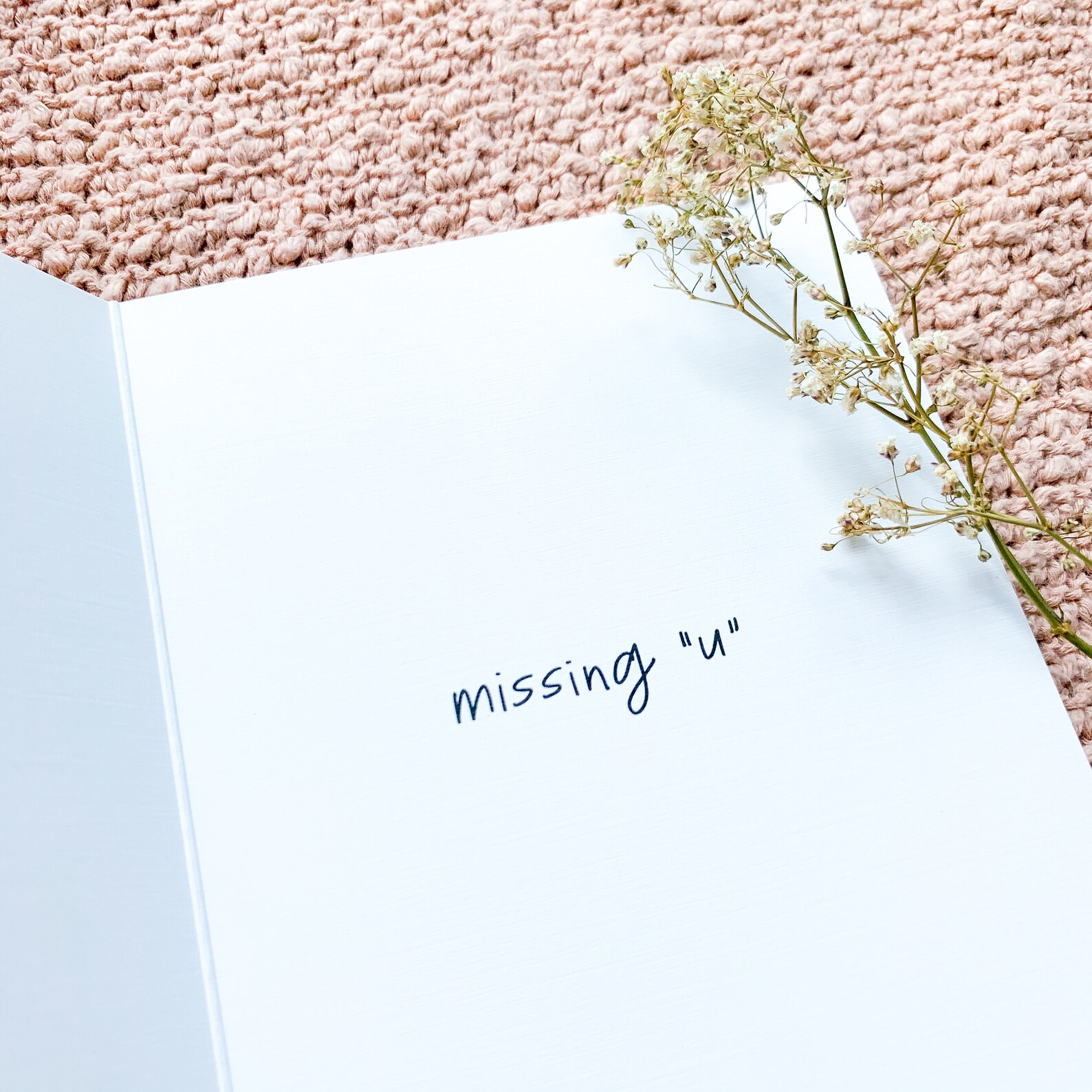 Missing u you Pun Card Play on Words Simple - Etsy