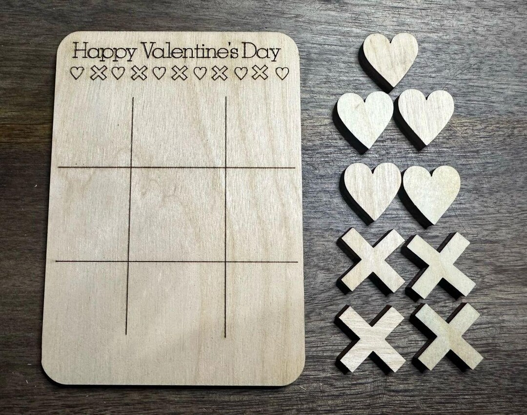 Tic Tac Toe Valentines Card Game - Etsy