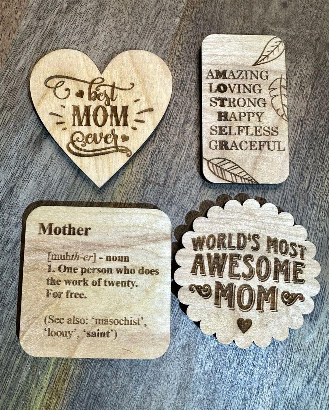 Mother's Day Magnets- Set of 4 - Etsy