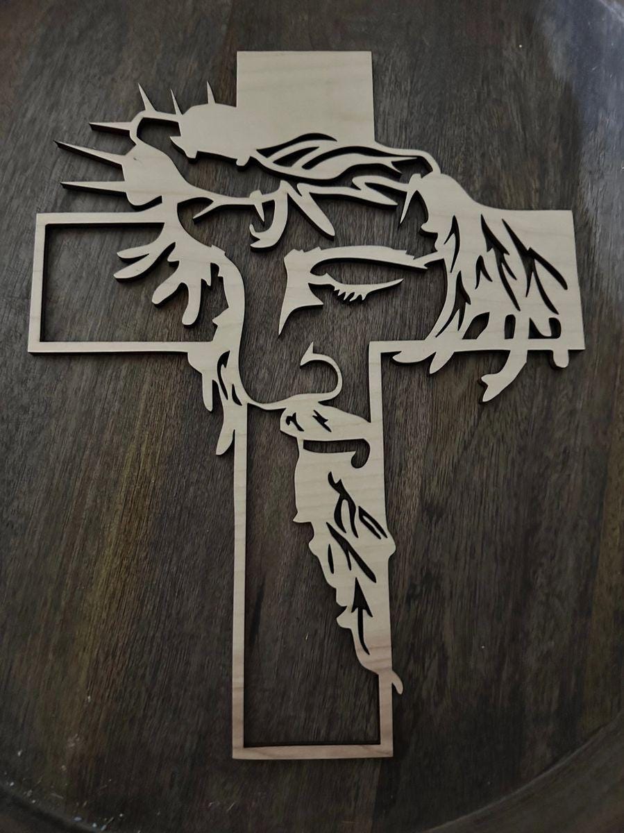 Cross- Jesus' Face - Etsy