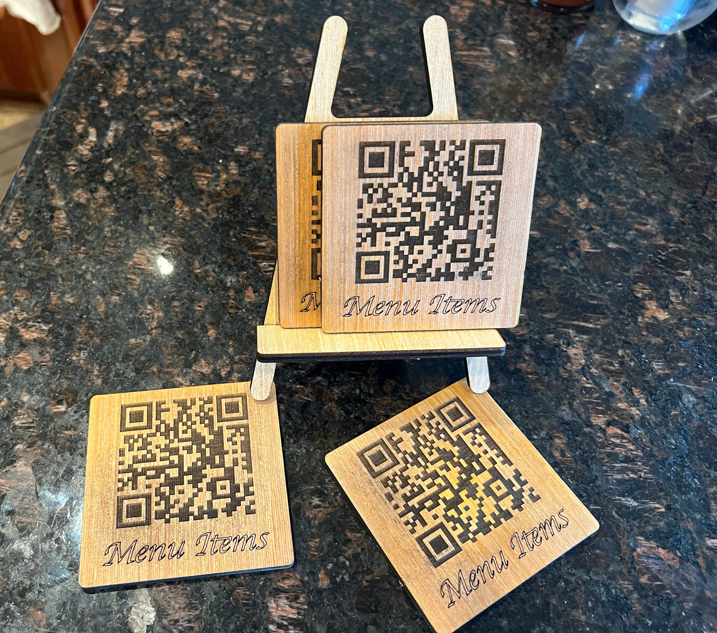 QR Code Coasters Display Your QR Code on Coasters, Sold Individually or as Sets, See Listing ...