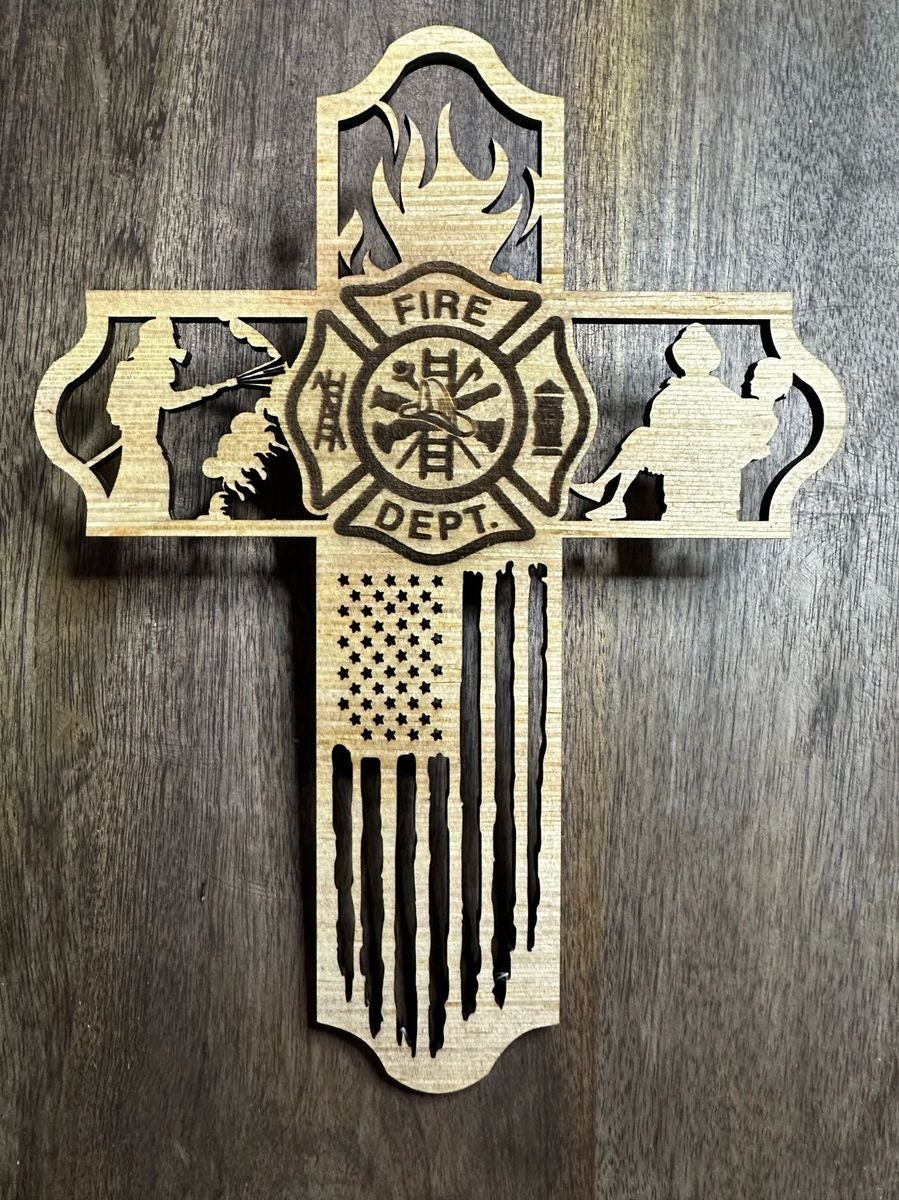 Fire Fighter Cross - Etsy
