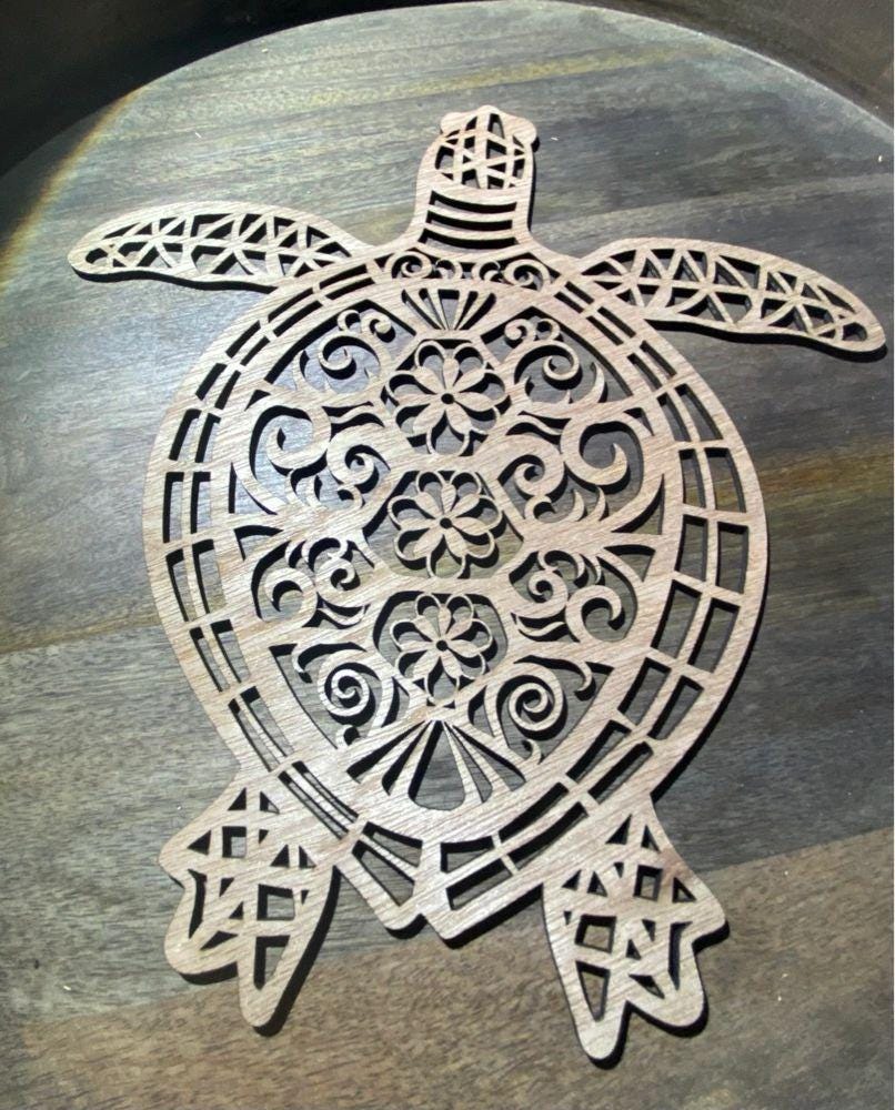 Two Beautiful Floral Turtles - Etsy