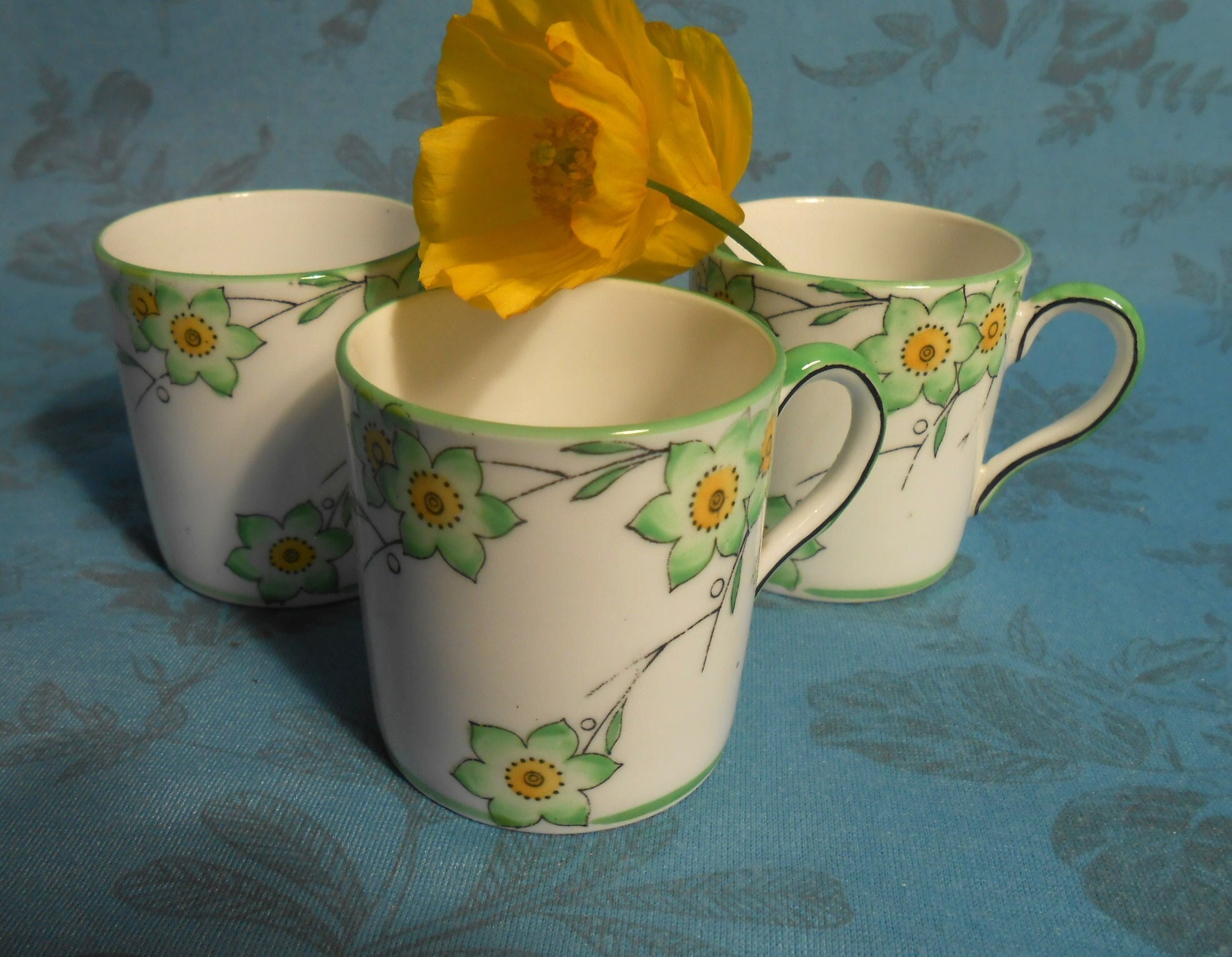 Drinkware 3 Art Deco coffee cups Drink & Barware etna.com.pe