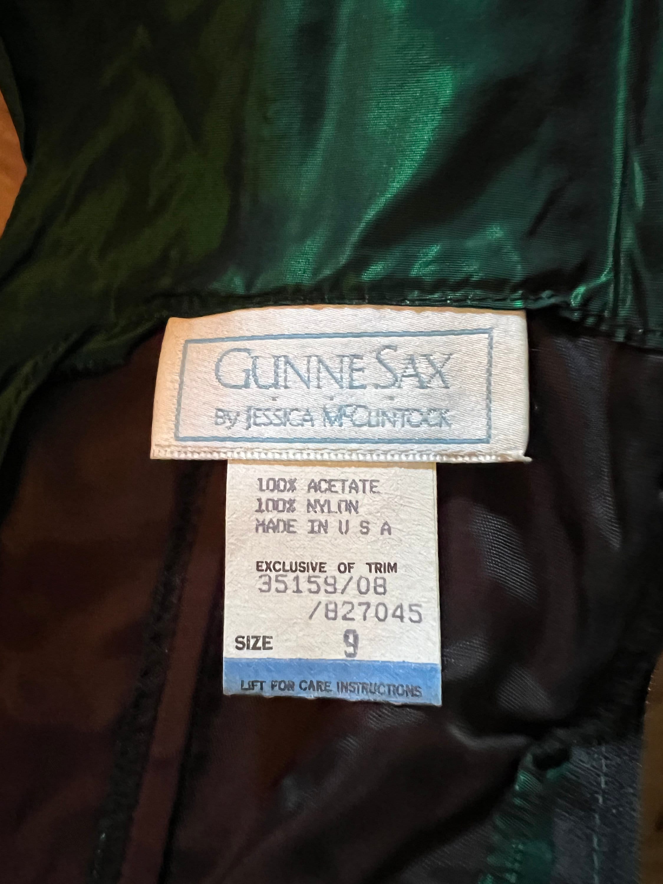 Emerald Green Jessica Mcclintock Fir GUNNE SAX Vintage Party Dress - Etsy