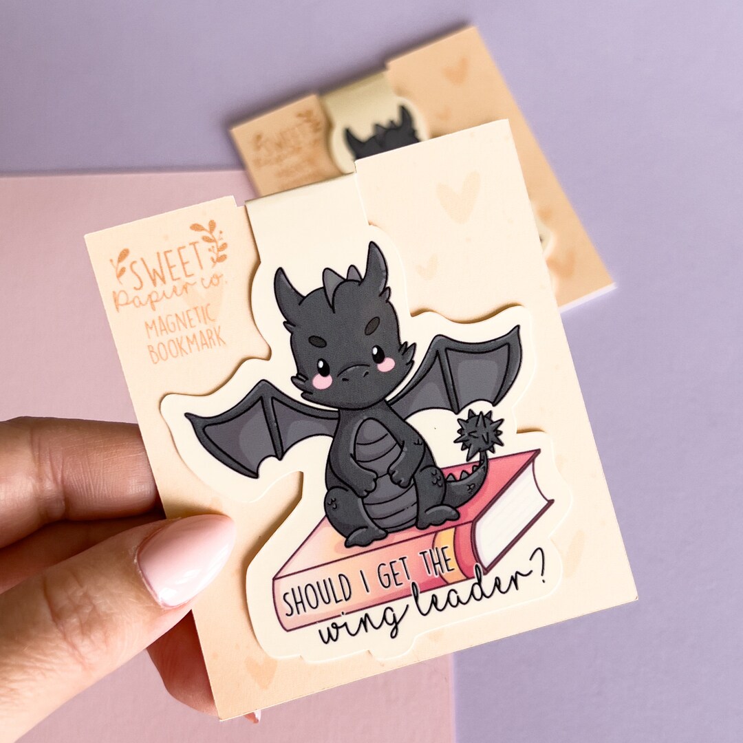 The Grumpy Dragon Magnetic Bookmark - Etsy