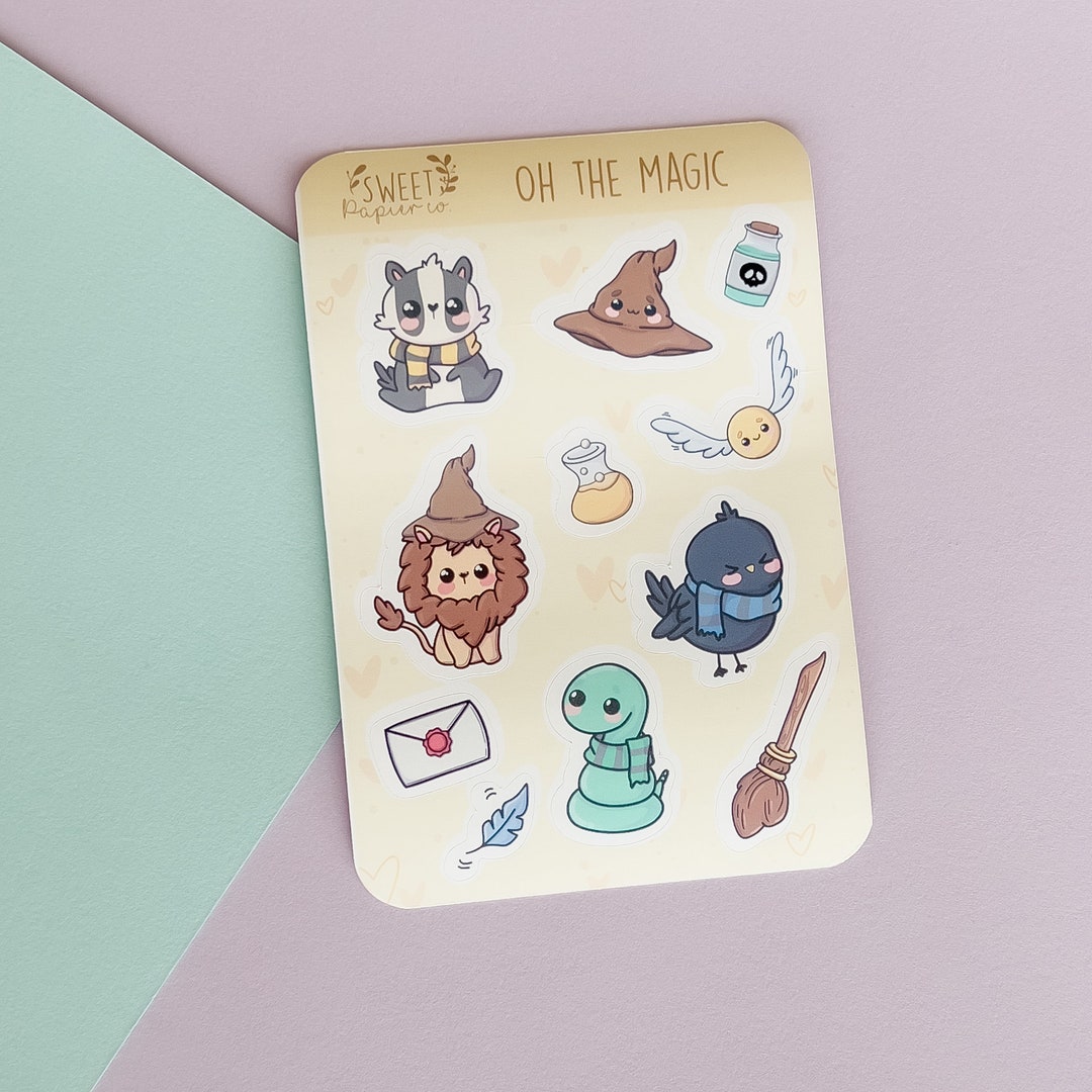 Magic School Mascots Sticker Sheet - Etsy