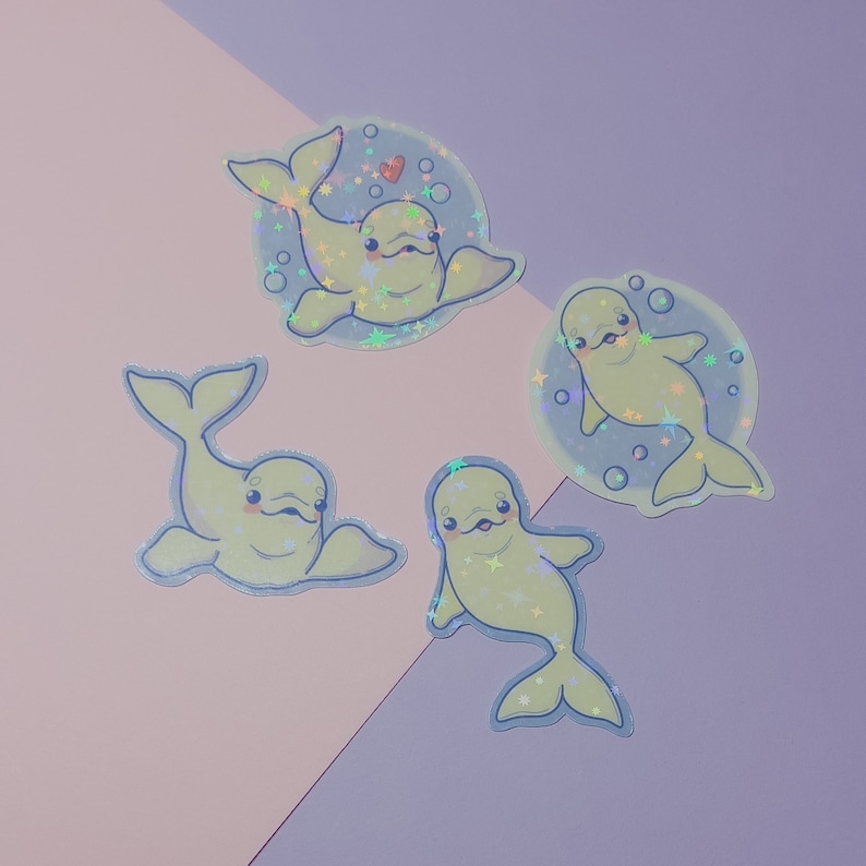The Little Beluga Sticker Pack - Etsy