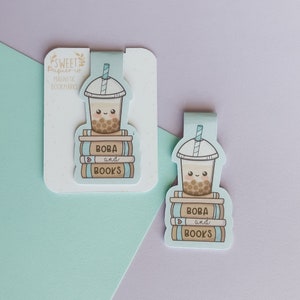 Boba and Books Magnetic Bookmark - Etsy