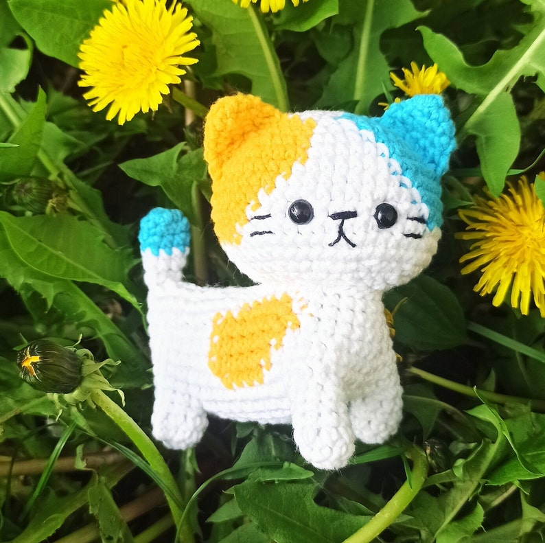 Украинская кошка, Украинская ручная работа, поддержка Украина, Вязаный ...
