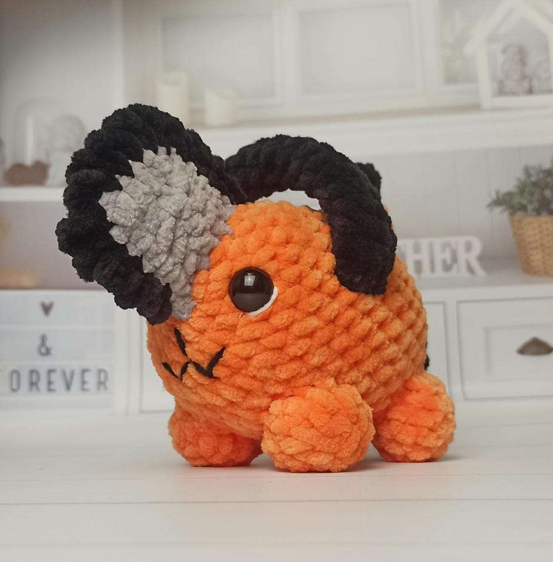 Handmade Pochita Crochet Plushie: Anime Chainsaw Devil Dog Toy - Etsy