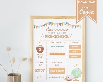 First Day of School Sign - Etsy