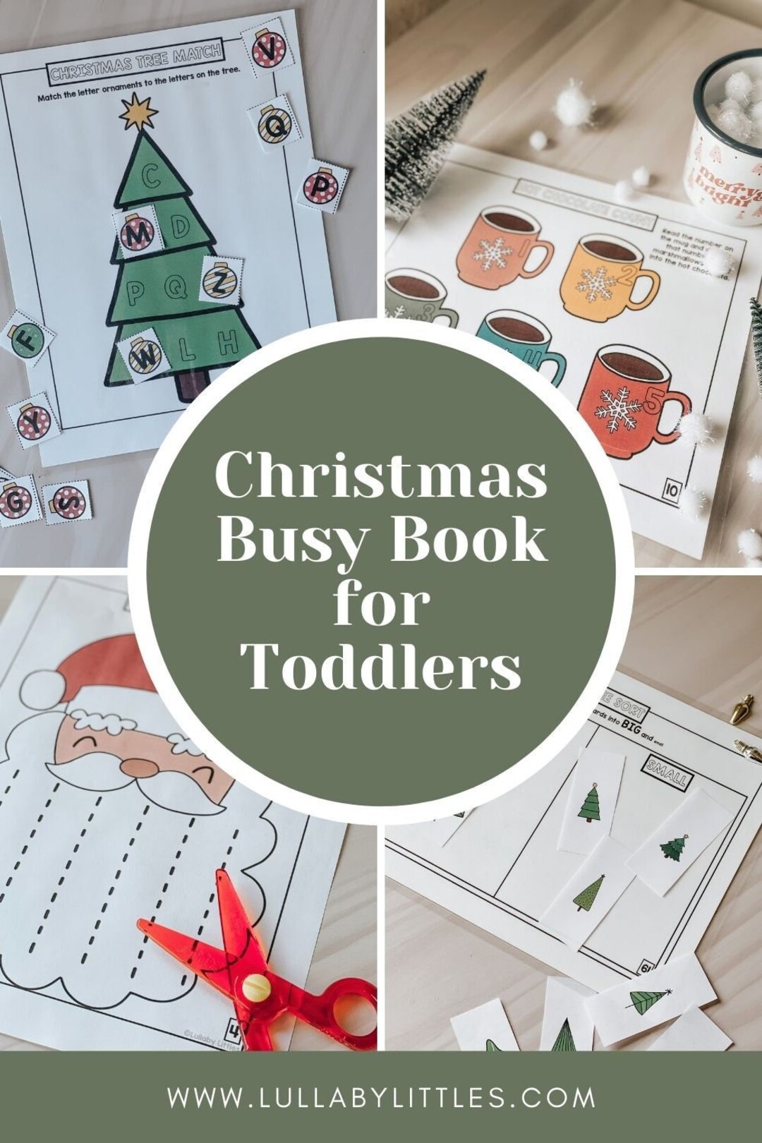 DIGITAL DOWNLOAD Christmas Busy Book for Toddlers Printable Holiday ...