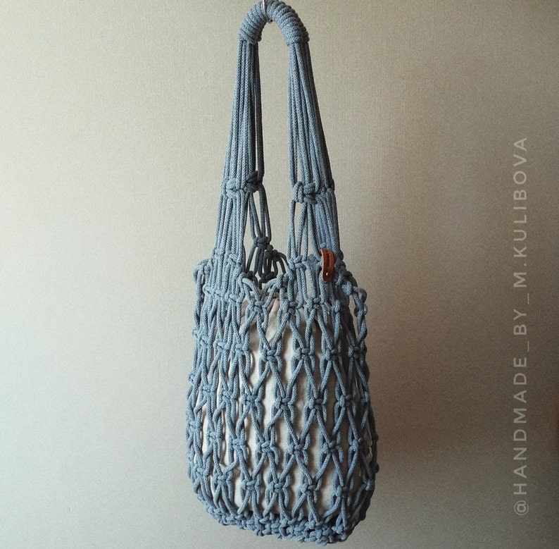 Macrame Pattern String Bag Video Tutorial With English Subtitles Market ...