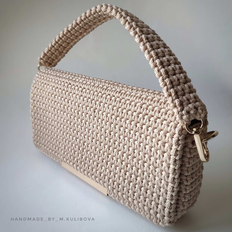 Crochet Pattern Baguette Bag With English Subtitles Video Tutorial ...