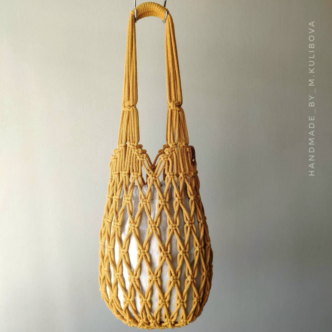 Macrame Pattern String Bag Video Tutorial With English Subtitles Market ...