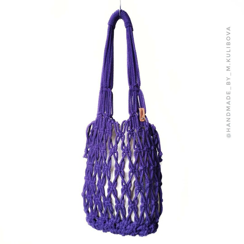 Macrame Pattern String Bag Video Tutorial With English Subtitles Market ...