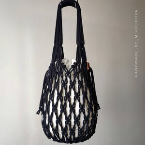 Macrame Pattern String Bag Video Tutorial With English Subtitles Market ...