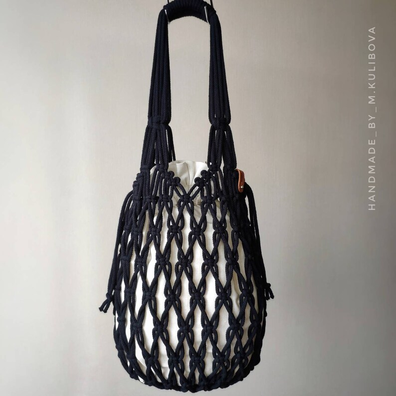 Macrame Pattern String Bag Video Tutorial With English Subtitles Market ...