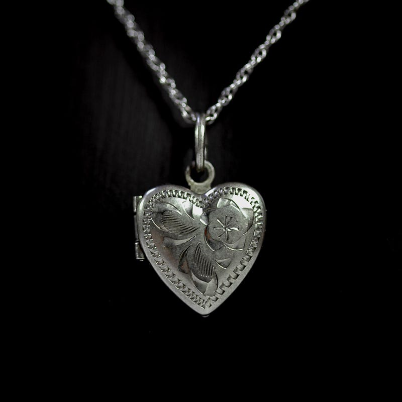 Vtg Sterling Heart Locket - Etsy New Zealand