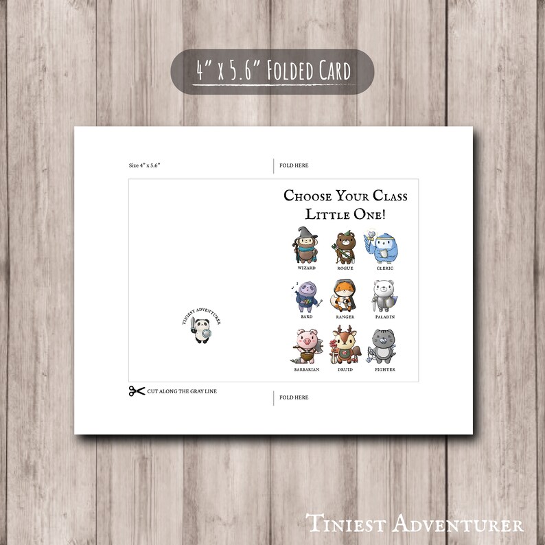 Dnd Baby Congratulations Printable Cards | Choose Your Class Little One ...