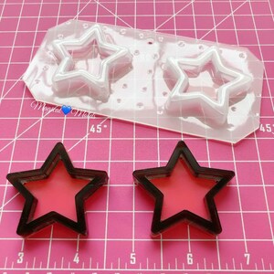 Double Layered Stars Flexible Plastic Resin Shaker Mold ~ 2 Pc - Etsy
